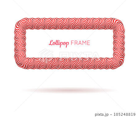 Lollipop red rectangle frameのイラスト素材 [105248819] - PIXTA