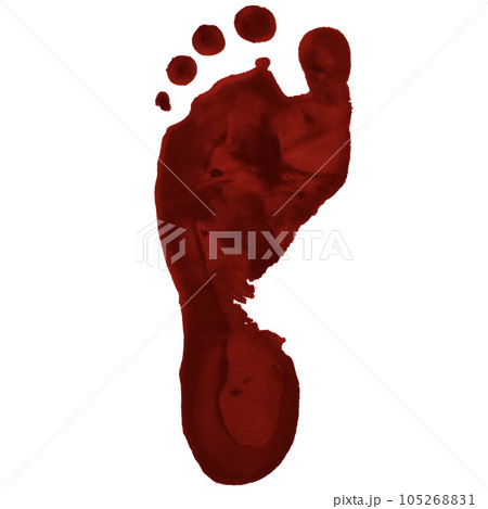 blood footprintのイラスト素材 [105268831] - PIXTA