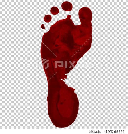 blood footprintのイラスト素材 [105268831] - PIXTA