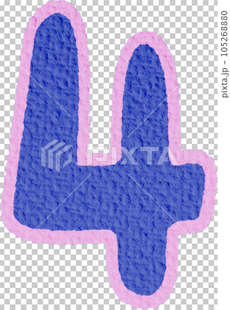 Number 4 Paper texture - Stock Illustration [105268880] - PIXTA