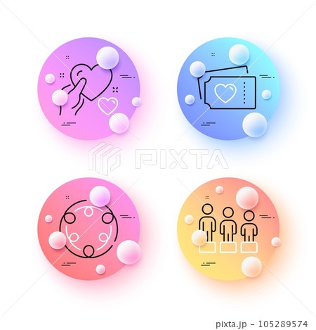 Equality, Love tickets and Hold heart minimal...のイラスト素材 [105289574] - PIXTA