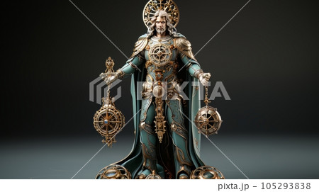 Robot jesus christ toy miniature made with...のイラスト素材 [105293838] - PIXTA