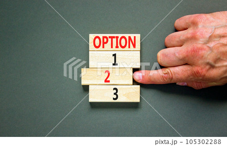 Time to option 2 symbol. Concept word Option 1...の写真素材 [105302288] - PIXTA