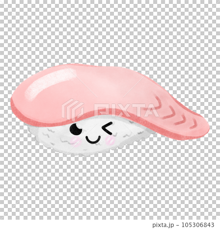 Cute and delicious smile sashimi sushi hand drawのイラスト素材 [105306843] - PIXTA