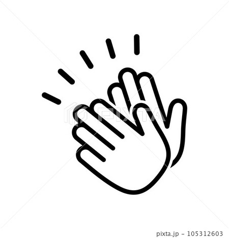 clapping outline style vector iconのイラスト素材 [105312603] - PIXTA