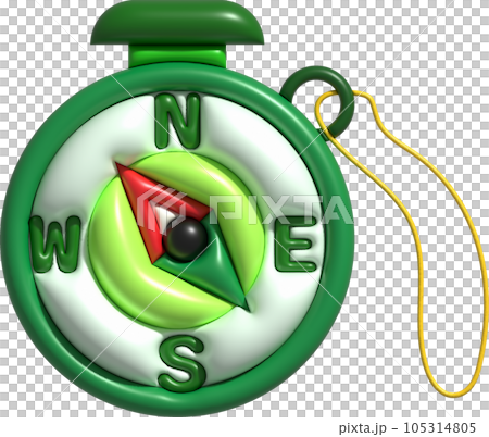 3D illustration. Compass tool. Navigation...のイラスト素材 [105314805] - PIXTA