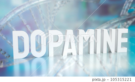 The Dopamine text on sci background 3d renderingのイラスト素材 [105315221] - PIXTA