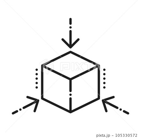 Scalability icon, cube and arrows in video...のイラスト素材 [105330572] - PIXTA