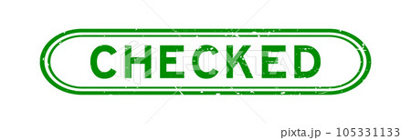 Grunge green checked word rubber seal stamp on...のイラスト素材 [105331133] - PIXTA