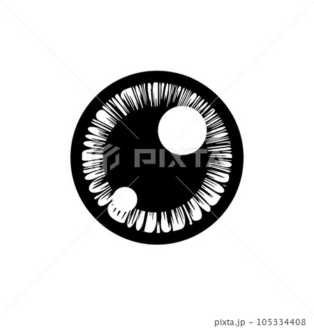 Eye Lens Iris and Pupil Icon, Human Eye...のイラスト素材 [105334408] - PIXTA