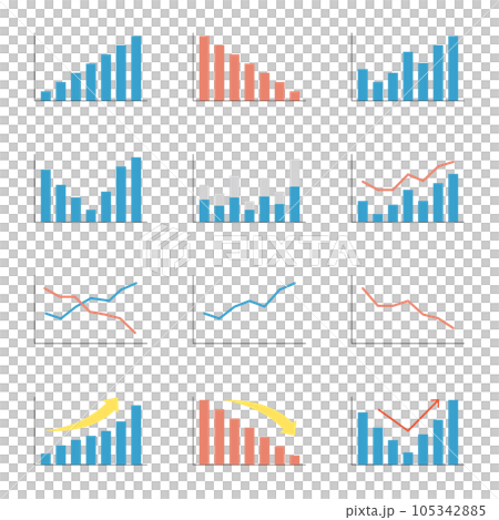 Illustration material set of various graphs - Stock Illustration ...