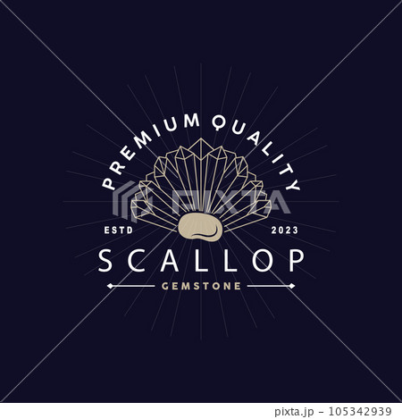 Seashell Logo, Inspirational Scallop Design...のイラスト素材 [105342939] - PIXTA