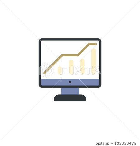Analyzing Computer Monitor Statistics for Data...のイラスト素材 [105353478 ...