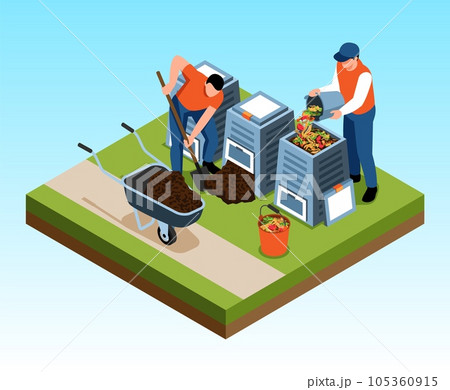 Compost Isometric Illustrationのイラスト素材 [105360915] - PIXTA