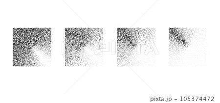 Fading square gradient set. Black dotted...のイラスト素材 [105374472] - PIXTA