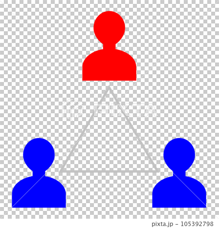 love triangle between man and woman. An... - Stock Illustration ...