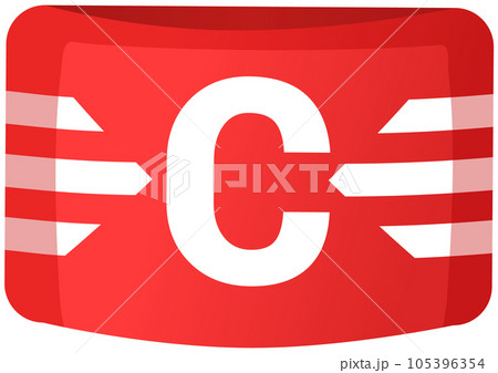 Captain armband red icon flar vector...のイラスト素材 [105396354] - PIXTA