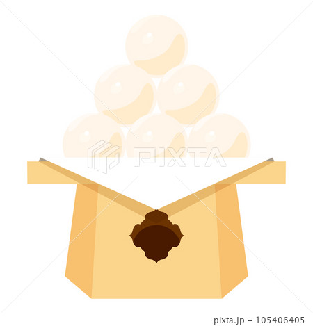 三方に盛られた月見団子2のイラスト素材 [105406405] - PIXTA