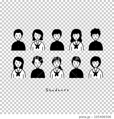 簡單的學生插畫-插圖素材 [105406506] - PIXTA圖庫