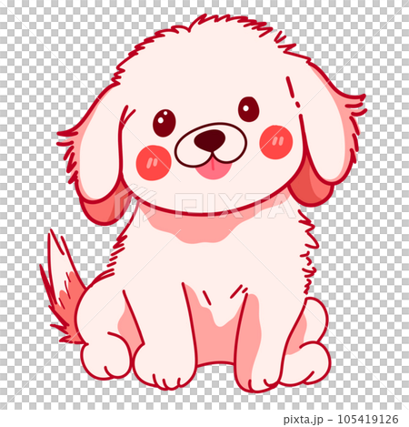Dog cartoon cartoon dog minimal cartoon...のイラスト素材 [105419126] - PIXTA