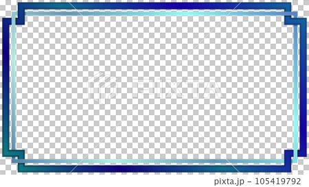 Simple and gorgeous blue frame 16:9 - Stock Illustration [105419792 ...