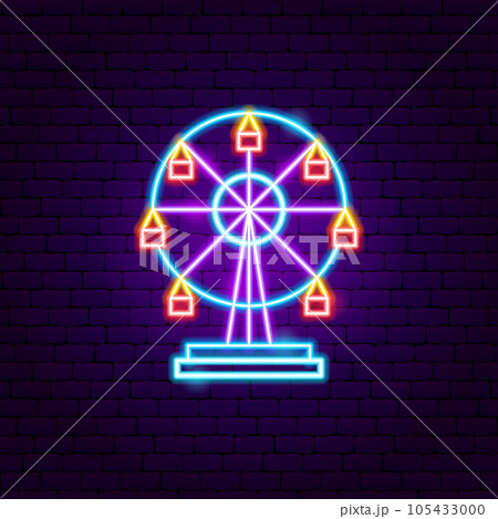 Ferris Wheel Neon Signのイラスト素材 [105433000] - PIXTA