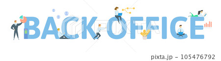 Back office. Concept with keyword, people and...のイラスト素材 [105476792] - PIXTA