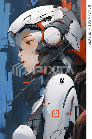 サイボーグ少女（Generative AI）のイラスト素材 [105478739] - PIXTA