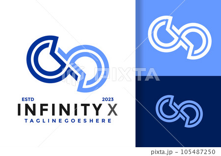 Letter X infinity logo design vector symbol...のイラスト素材 [105487250] - PIXTA