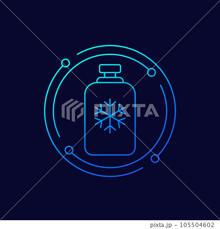 freon, refrigerant gas tank icon, linear designのイラスト素材 [105504602] - PIXTA