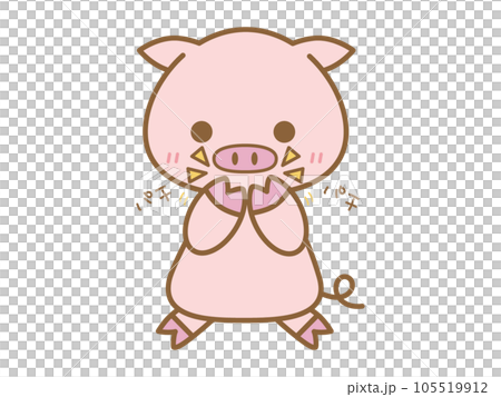 Clap and clapping pig - Stock Illustration [105519912] - PIXTA
