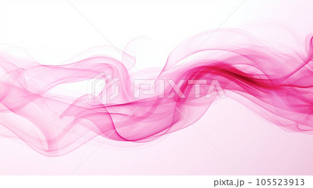 ピンクの柔らかな煙のような流れ Abstract pink smokey lines. AI生成画像のイラスト素材 [105523913 ...