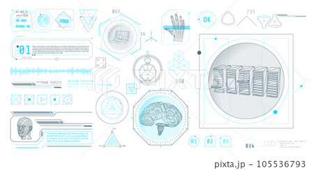 HUD interface design for decoding big data.のイラスト素材 [105536793] - PIXTA