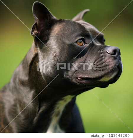 Profile portrait of an Staffordshire Bull...のイラスト素材 [105543290] - PIXTA