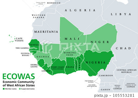 ECOWAS, Economic Community of West African...のイラスト素材 [105553281] - PIXTA
