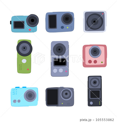 action camera set cartoon vector illustrationのイラスト素材 [105553862] - PIXTA