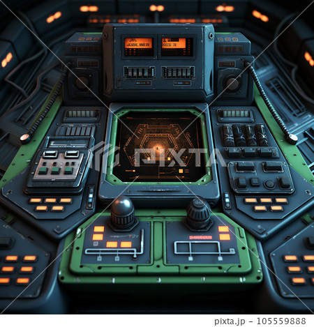 Alien Spaceship Cockpit