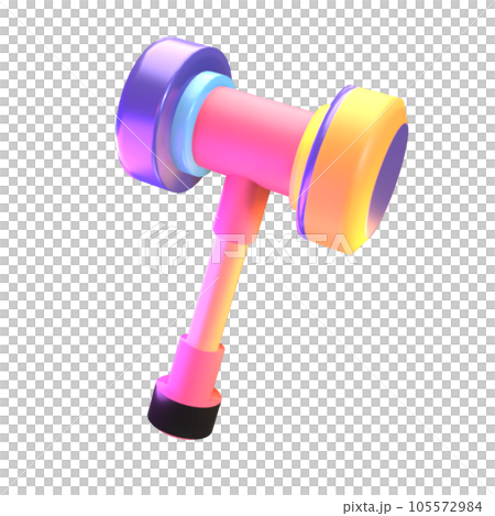 3D icon video games hammer icon rendered... - Stock Illustration ...