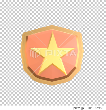 3D icon video games bronze badge rendered...のイラスト素材 [105572985] - PIXTA