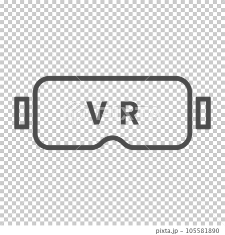 VR goggles simple line drawing vector icon... - Stock Illustration ...