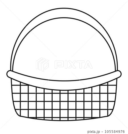Farm basket icon. Outline farm basket vector...のイラスト素材 [105584976] - PIXTA