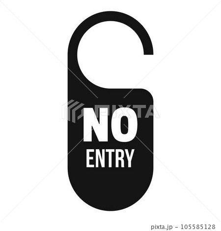 No entry paper door hanger icon. Simple...のイラスト素材 [105585128] - PIXTA
