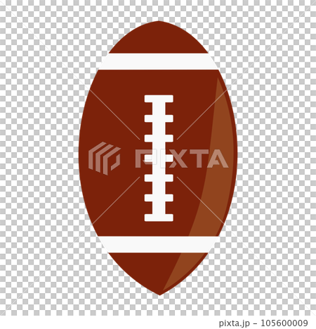 Simple and cute illustration of rugby ball - Stock Illustration ...