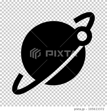 Filled style icons representing space, Saturn - Stock Illustration [105613372] - PIXTA