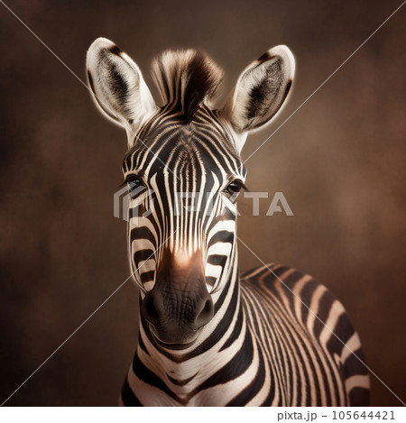 Zebra studio portrait. Generative AIのイラスト素材 [105644421] - PIXTA