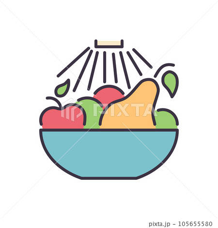 Wash fruits related vector iconのイラスト素材 [105655580] - PIXTA
