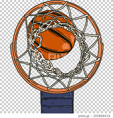 basketball hoop in the shape - Stock Illustration [105668418] - PIXTA