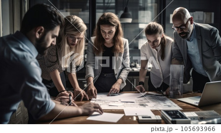 Business people having discussion, dispute or...のイラスト素材 [105693966] - PIXTA