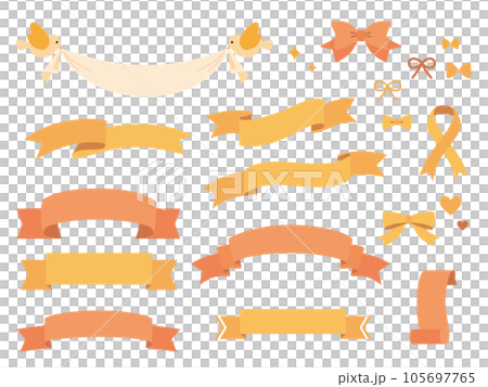 set of simple ribbons - Stock Illustration [105697765] - PIXTA