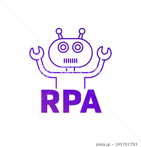 RPA bot icon, Robotic process automationのイラスト素材 [105701793] - PIXTA